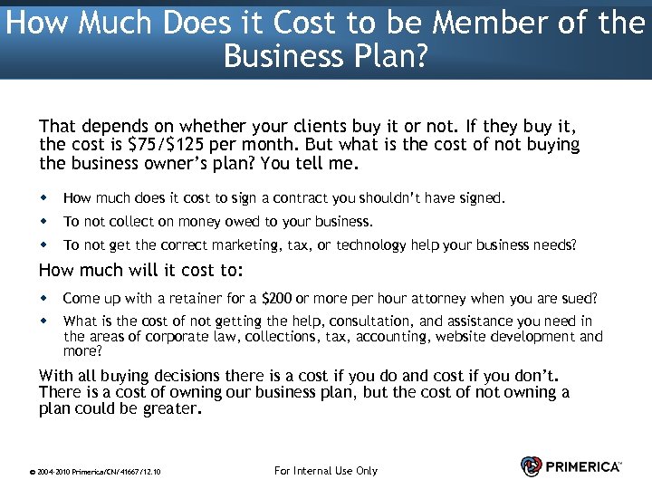 Primerica Legal Protection Program Business Owner Plan Solutions