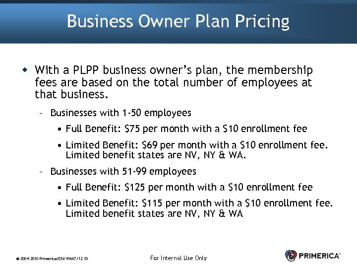 Primerica Legal Protection Program Business Owner Plan Solutions
