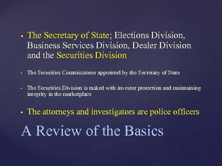 Connie Lawson Indiana Secretary of State Securities Commissioner