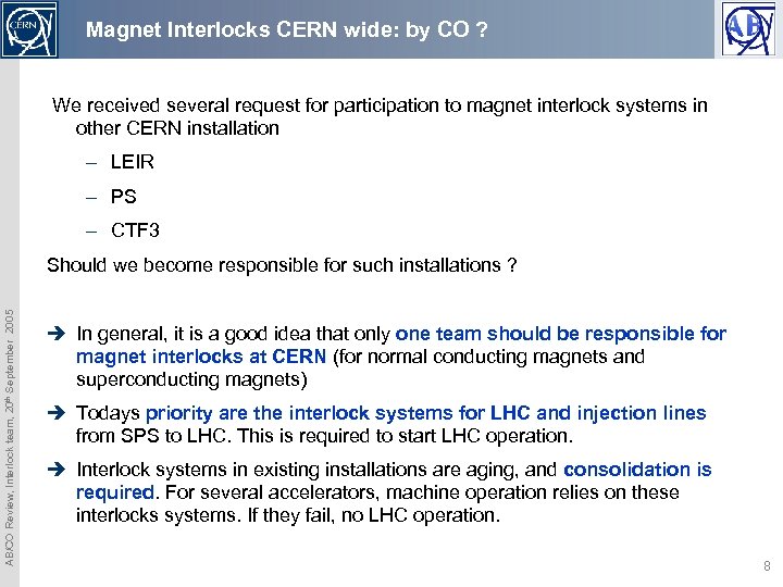 Powering Interlocks AB CO Review Interlock team 20 th