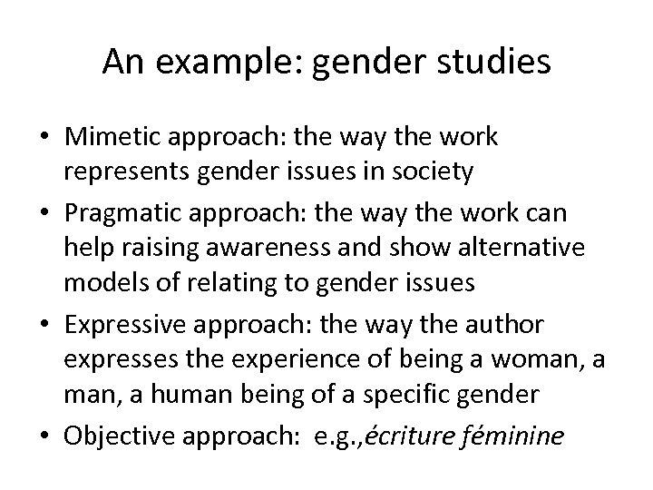 Literary Theory Gender Studies M H Abrams