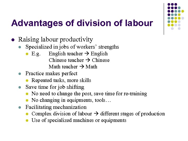 Economics Chapter 4 Labour Labour l l