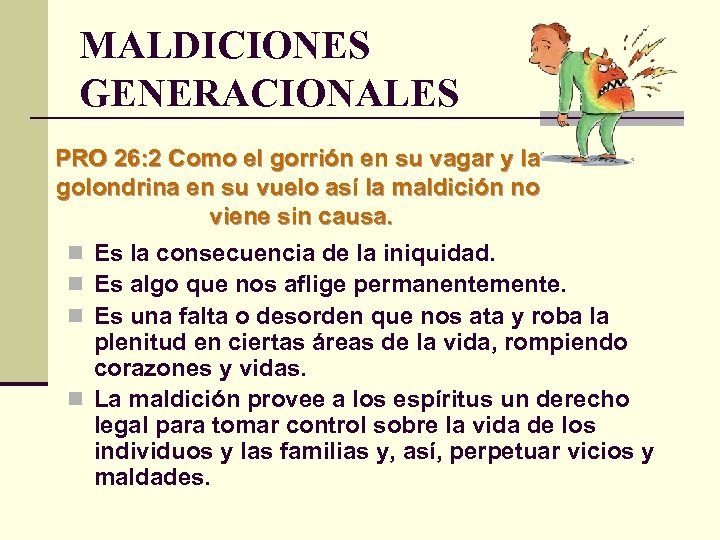 Objetivo Principios de las bendiciones y maldiciones