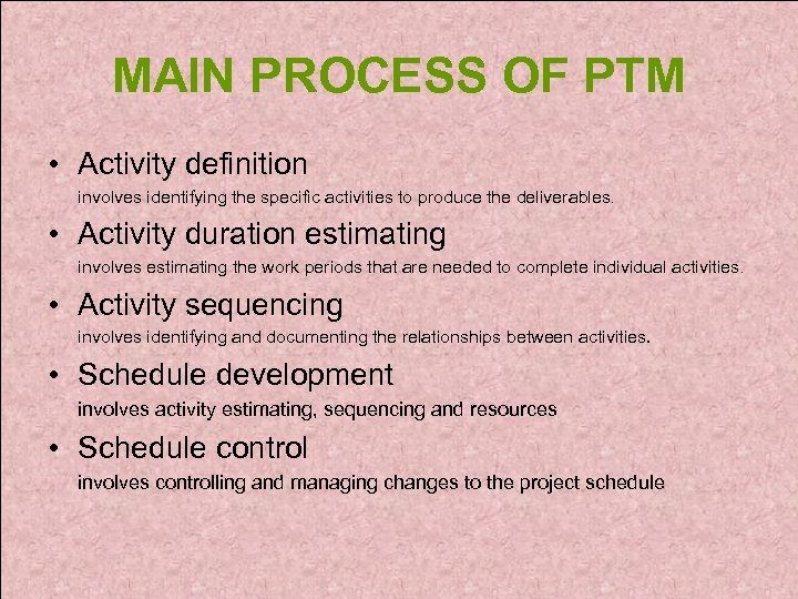 PROJECT TIME MANAGEMENT IMPORTANCE Average time overrun
