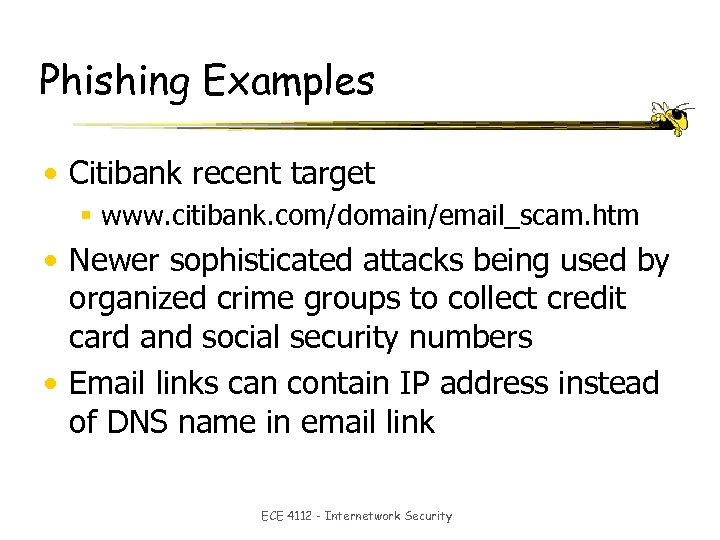 Web Application Security ECE 4112 What is
