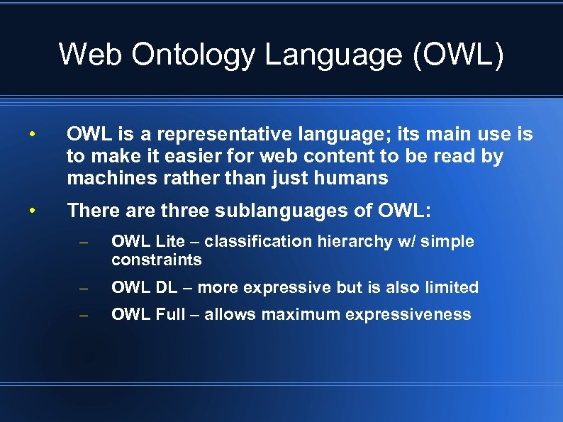 Semantic Web BY Josh Rachner and Julio Pena