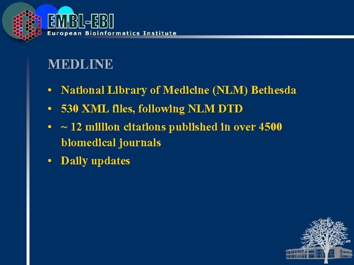 MEDLINE in Oracle XML-DB and Oracle Text Peter