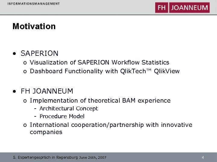 Projekt der SAPERION AG Qlik Tech