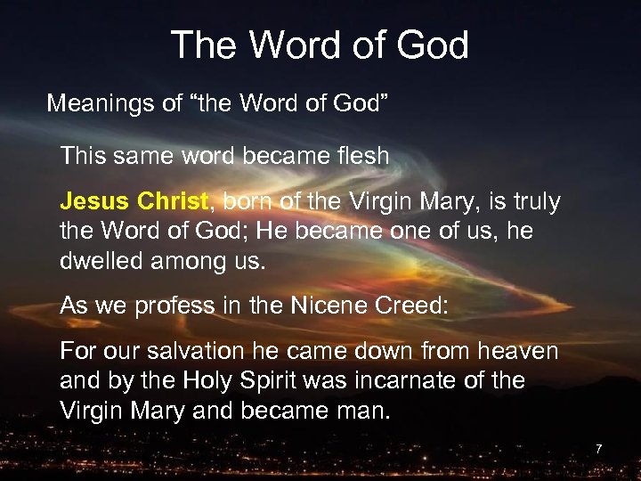 The Word of God Meanings of the Word