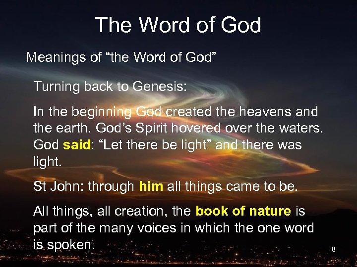 The Word of God Meanings of the Word