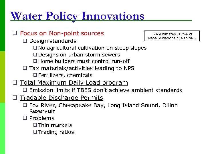 Environmental Policy Water Pollution Air Pollution State