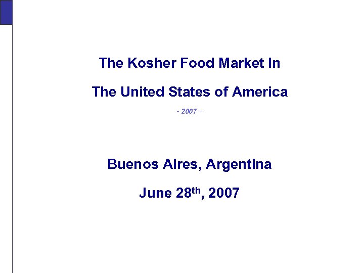 The Kosher Food Market In The United States