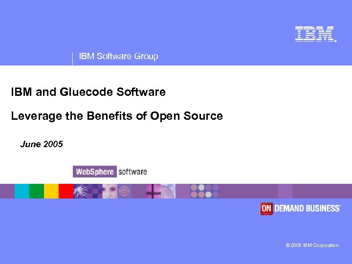 IBM Software Group IBM and Gluecode Software