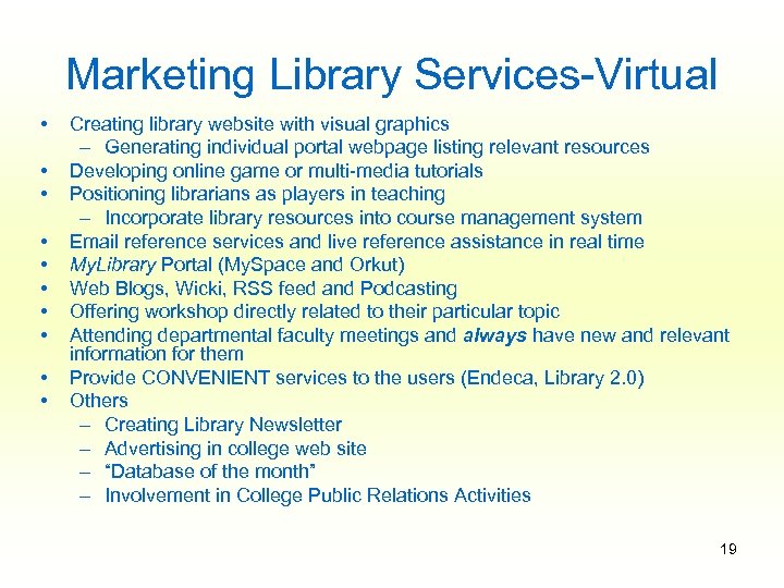 Marketing Library Services to the Net Generation Jia