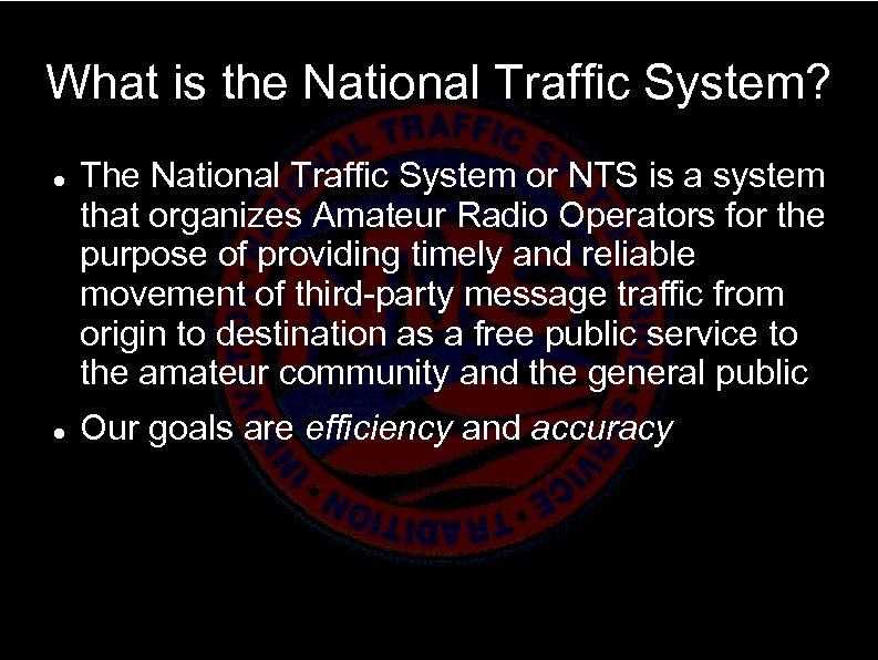 National Traffic System ARRL Eastern New York ENY