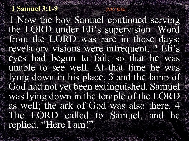 First and Second Samuel Originally one book