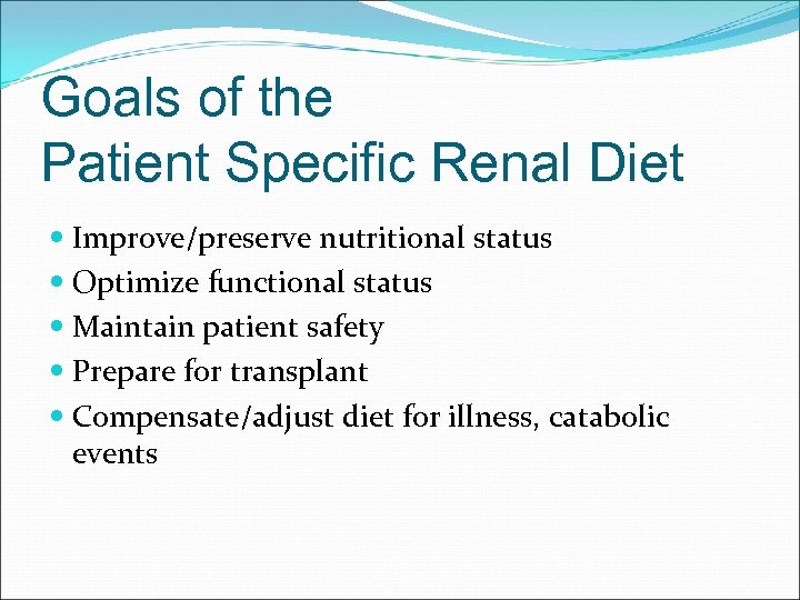 Renal Diet ABC s of Nephrology Sobha Malla RD