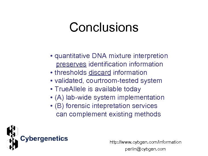 The Science of Quantitative DNA Mixture Interpretation SWGDAM