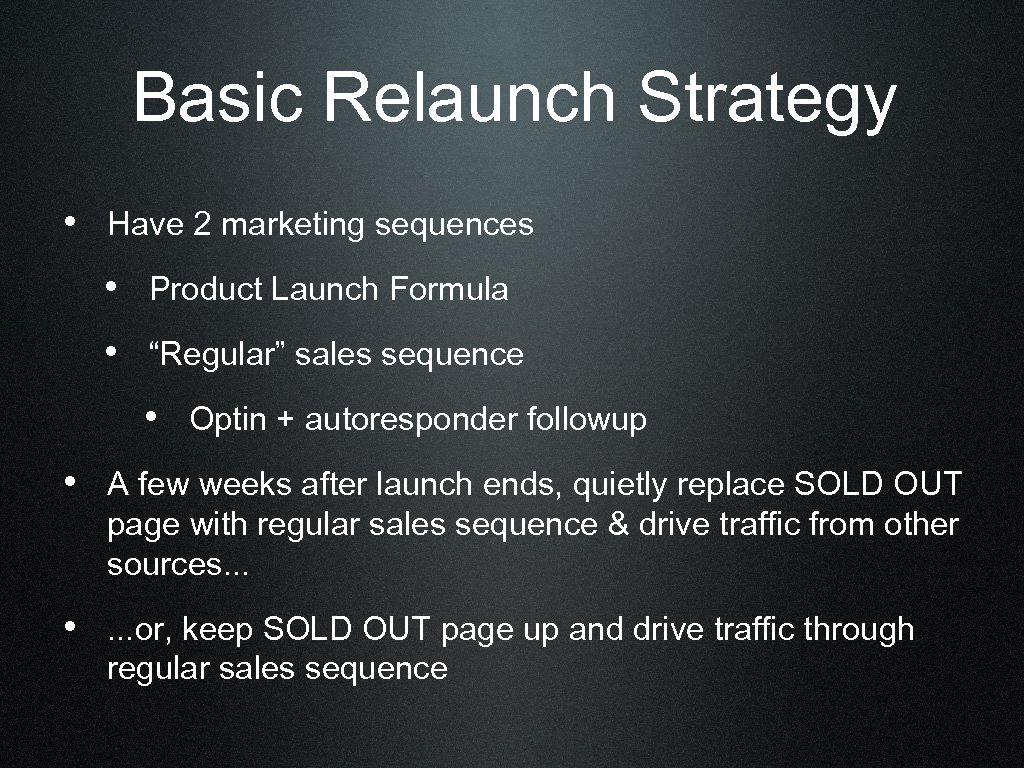 Product Relaunch Strategies Greg Poulos I Was