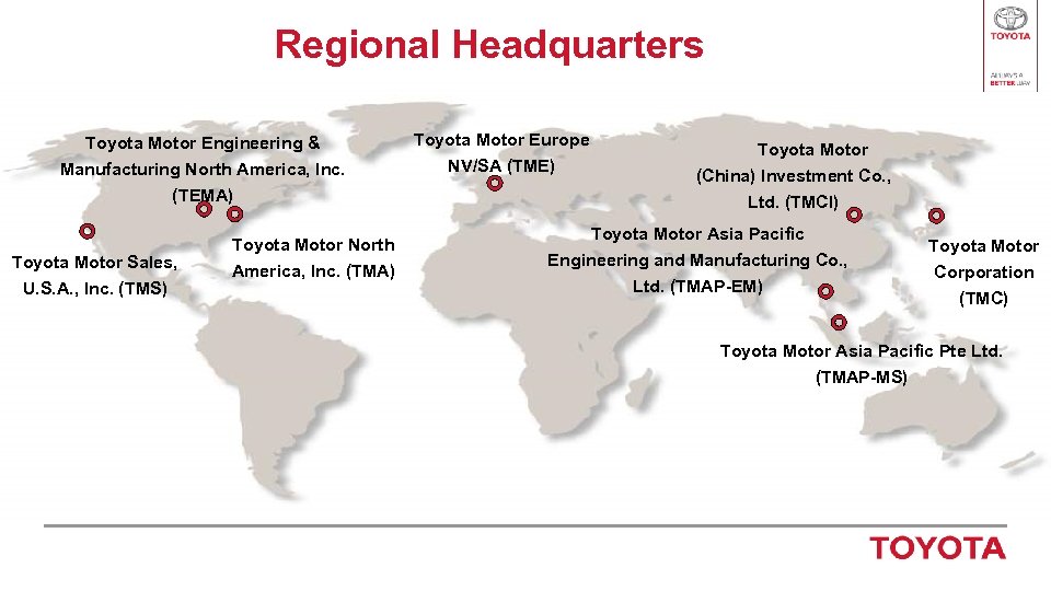 Welcome to Toyota Motor European Headquarter European R D