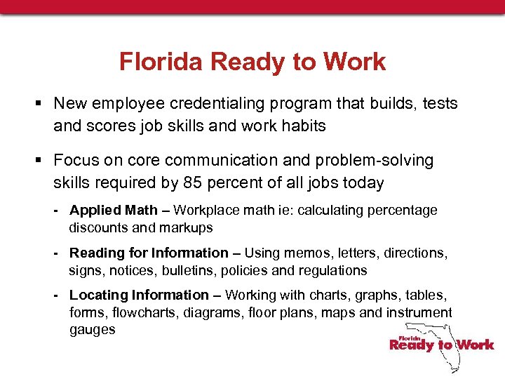 Florida Ready to Work Annual FACTE Conference July