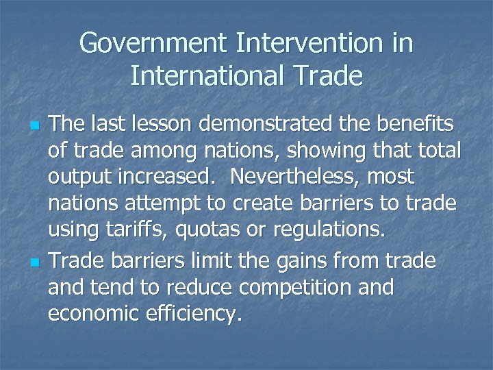 Government Intervention in International Trade Activity 51 by