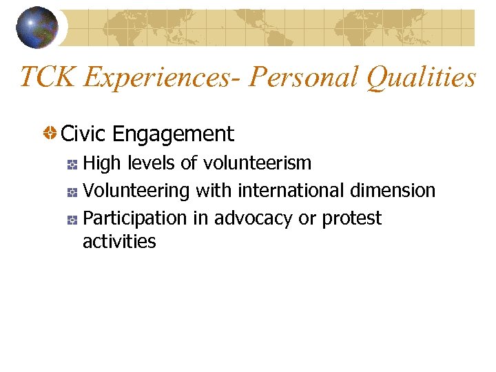 U S Third Culture Kids Global Nomads by