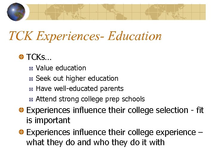 U S Third Culture Kids Global Nomads by