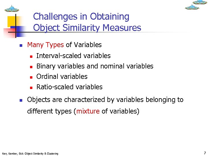 Clustering and Object Similarity Evaluation Jiawei Han and