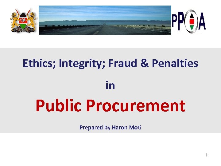 Ethics Integrity Fraud Penalties in Public Procurement