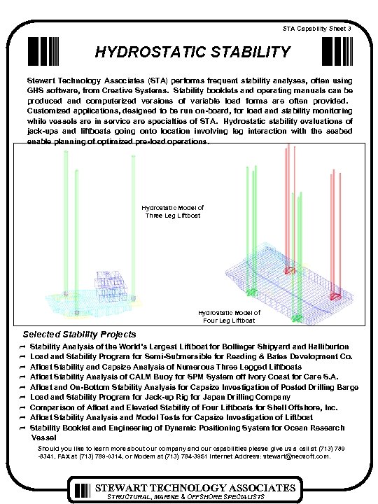 STA Capability Sheet 1 Stewart Technology Associates About