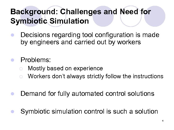 Symbiotic Simulation Control in Semiconductor Manufacturing Authors Heiko