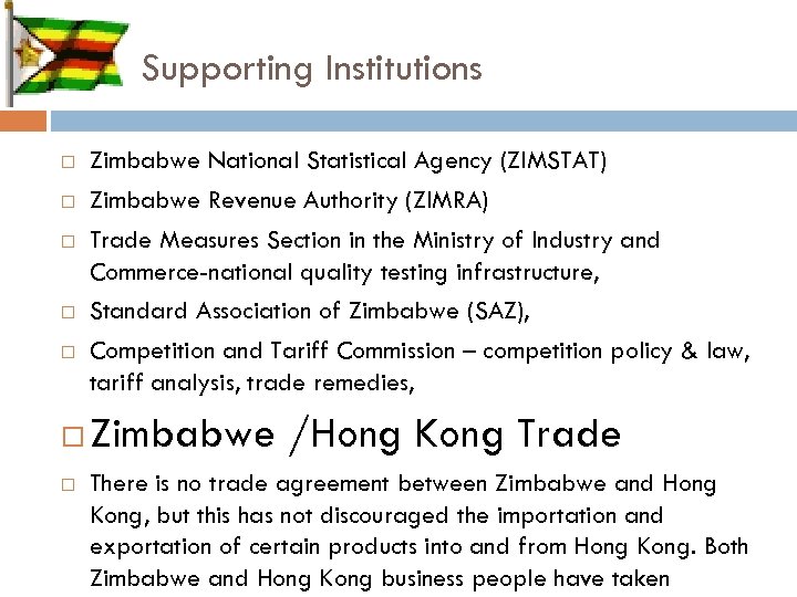 INVESTING IN ZIMBABWE PRESENTATION BY THE CONSUL GENERAL