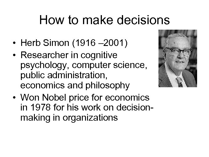 Business Decision Process Overview Steps in