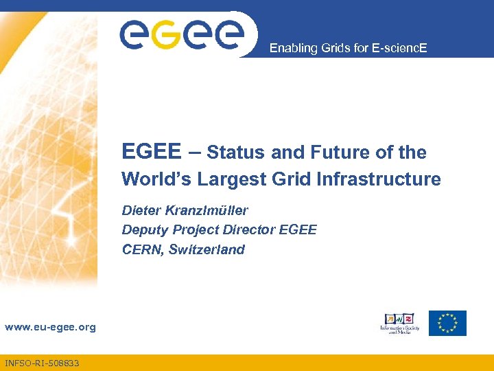 Enabling Grids for E-scienc E EGEE Status