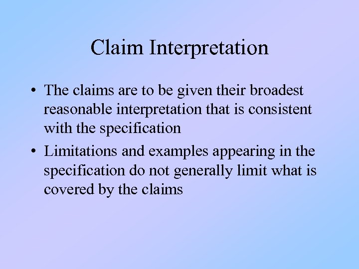 Broadening the Scope of the Claims in Gene
