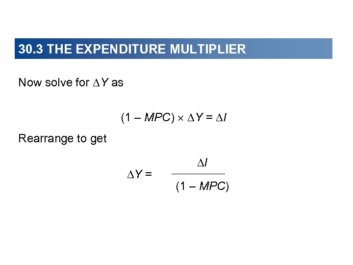 Aggregate Expenditure CHAPTER 30 CHAPTER CHECKLIST When