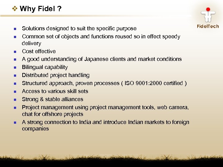 Fidel Technologies Corporate Presentation Infinite Possibilities v