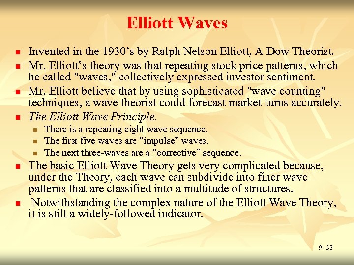 Chapter 9 Behavioural Finance and the Psychology of