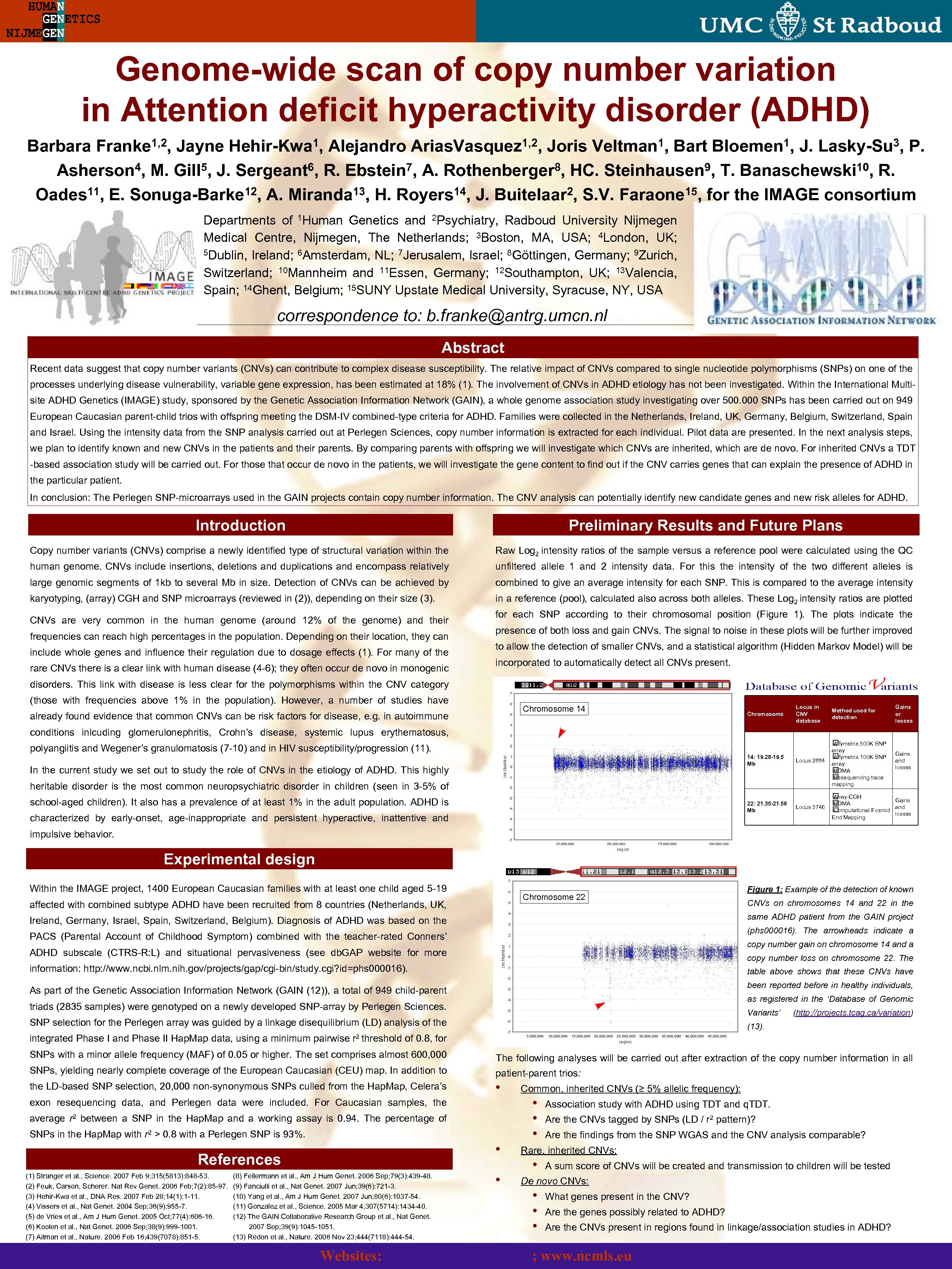 Genome-wide scan of copy number variation in Attention