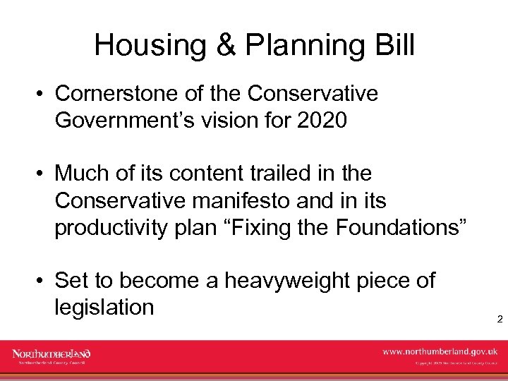 Impact of the Housing Planning Bill