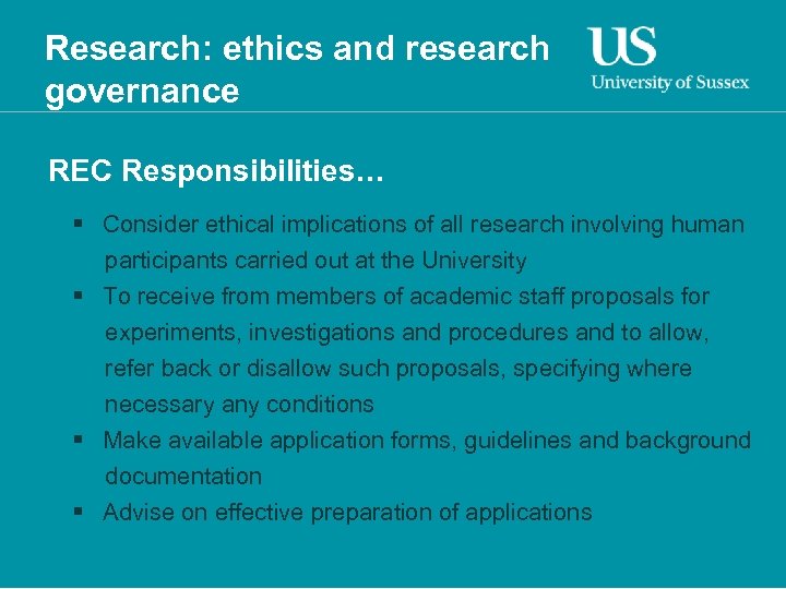 8 th November 2007 Research ethics and research