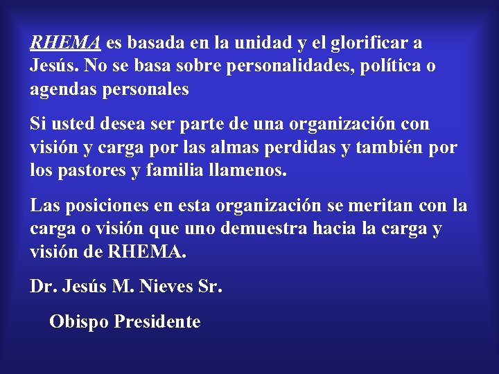 RHEMA significa la palabra hablada de Dios y