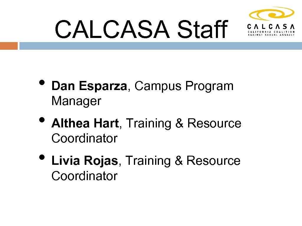 CALCASA Webinar Series Working with Underserved Communities Tuesday