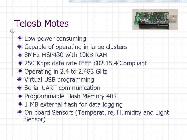 Interfacing External Sensors to Telosb Motes April 06