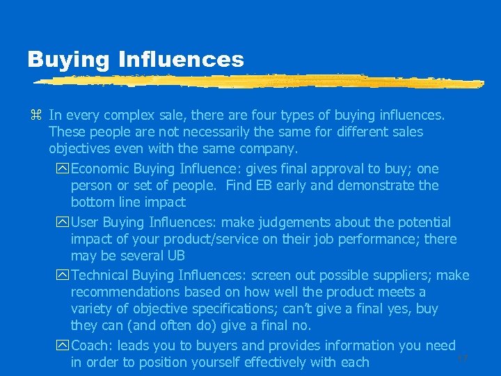 Business to Business Selling and the Buy-Class Framework