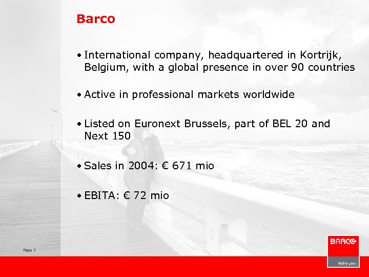 Barco Company overview September 2005 Page 1