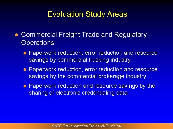 International Mobility and Trade Corridor IMTC Freight Technology