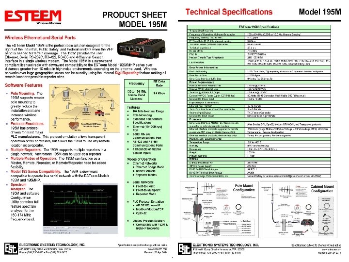 Wireless Modems ESTeem Wireless Modems Bldg B 1