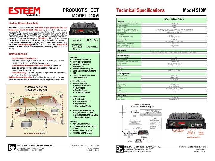 Wireless Modems ESTeem Wireless Modems Bldg B 1